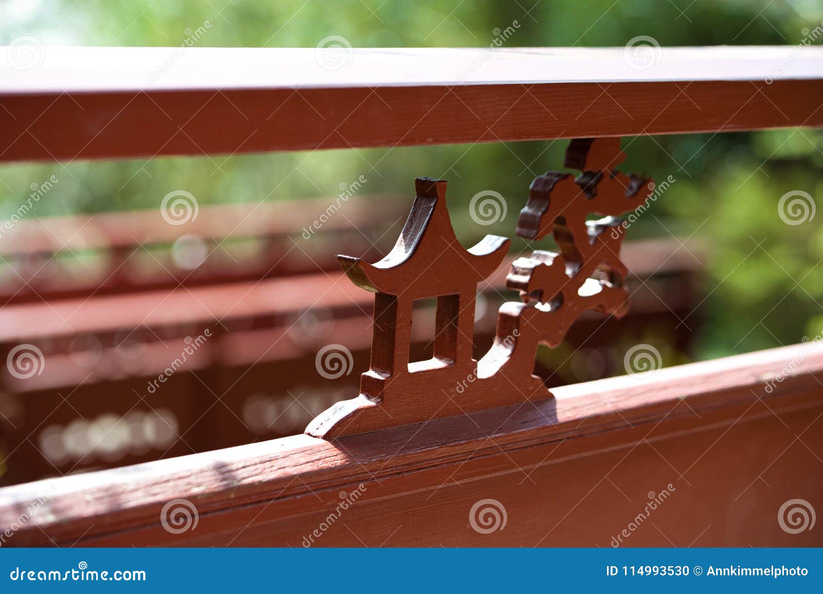 Decorative Element of Japanese Red Fence Stock Photo - Image of garden ...