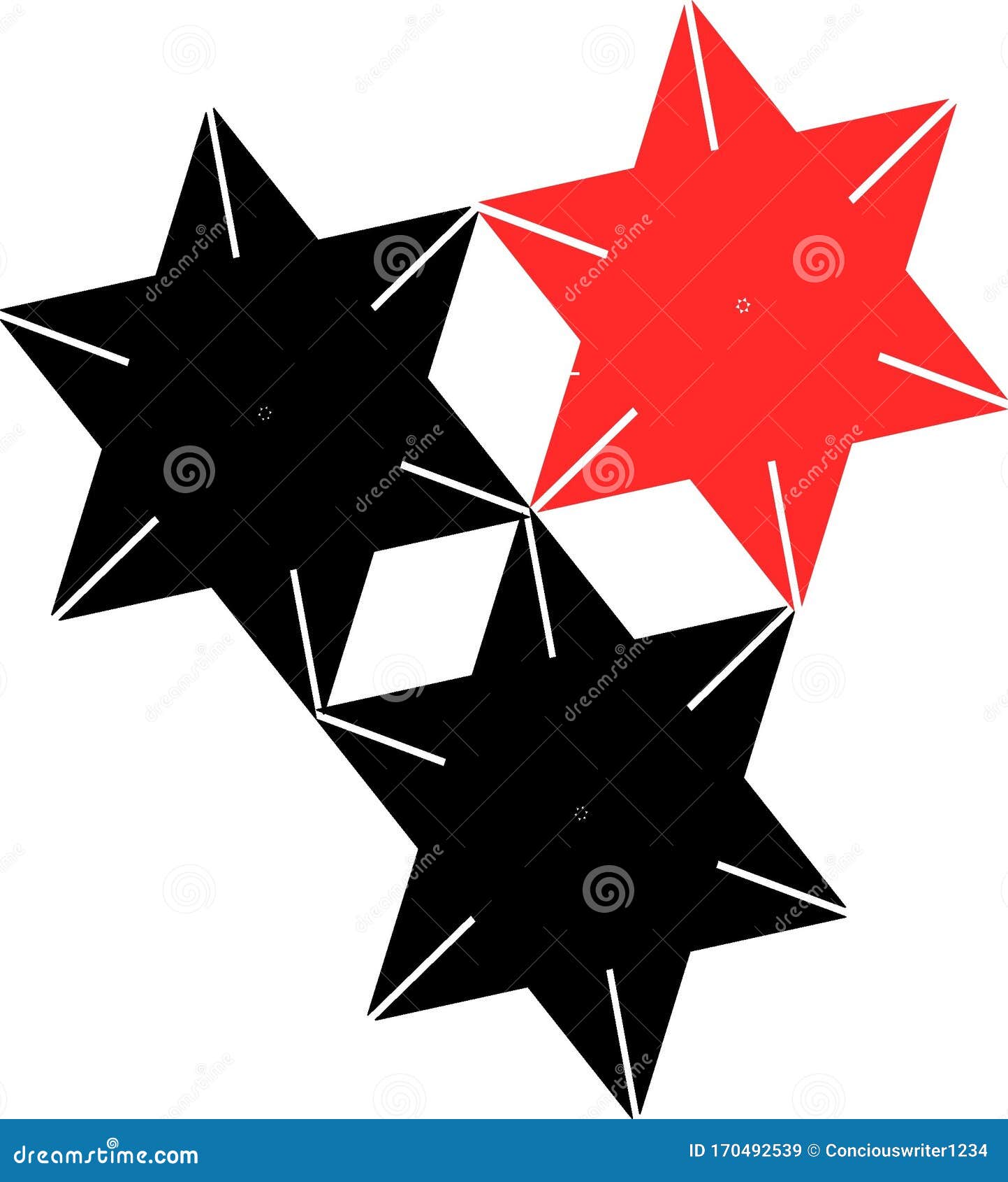 A Decorative Element or Star Design Stock Illustration - Illustration ...
