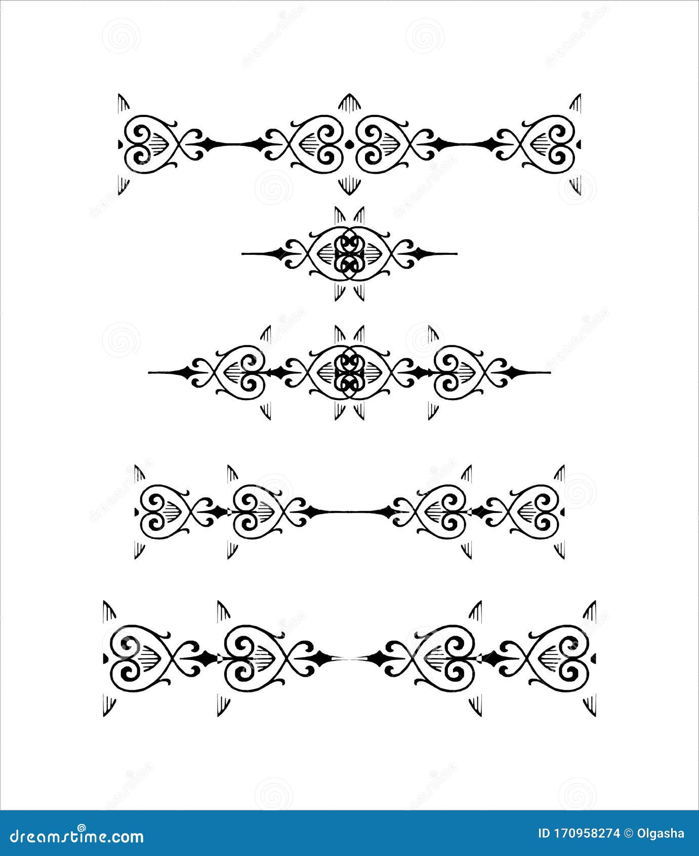 Decorative Element and Text Breaks Stock Vector - Illustration of curl ...