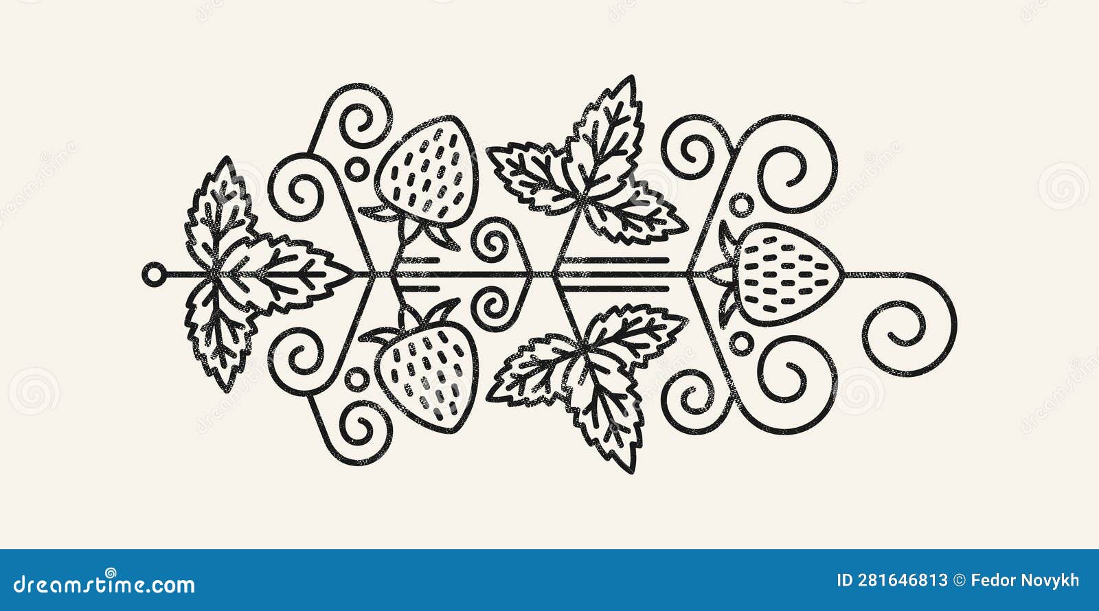 Decorative Element in Thin Line Style for Your Design Stock Vector ...