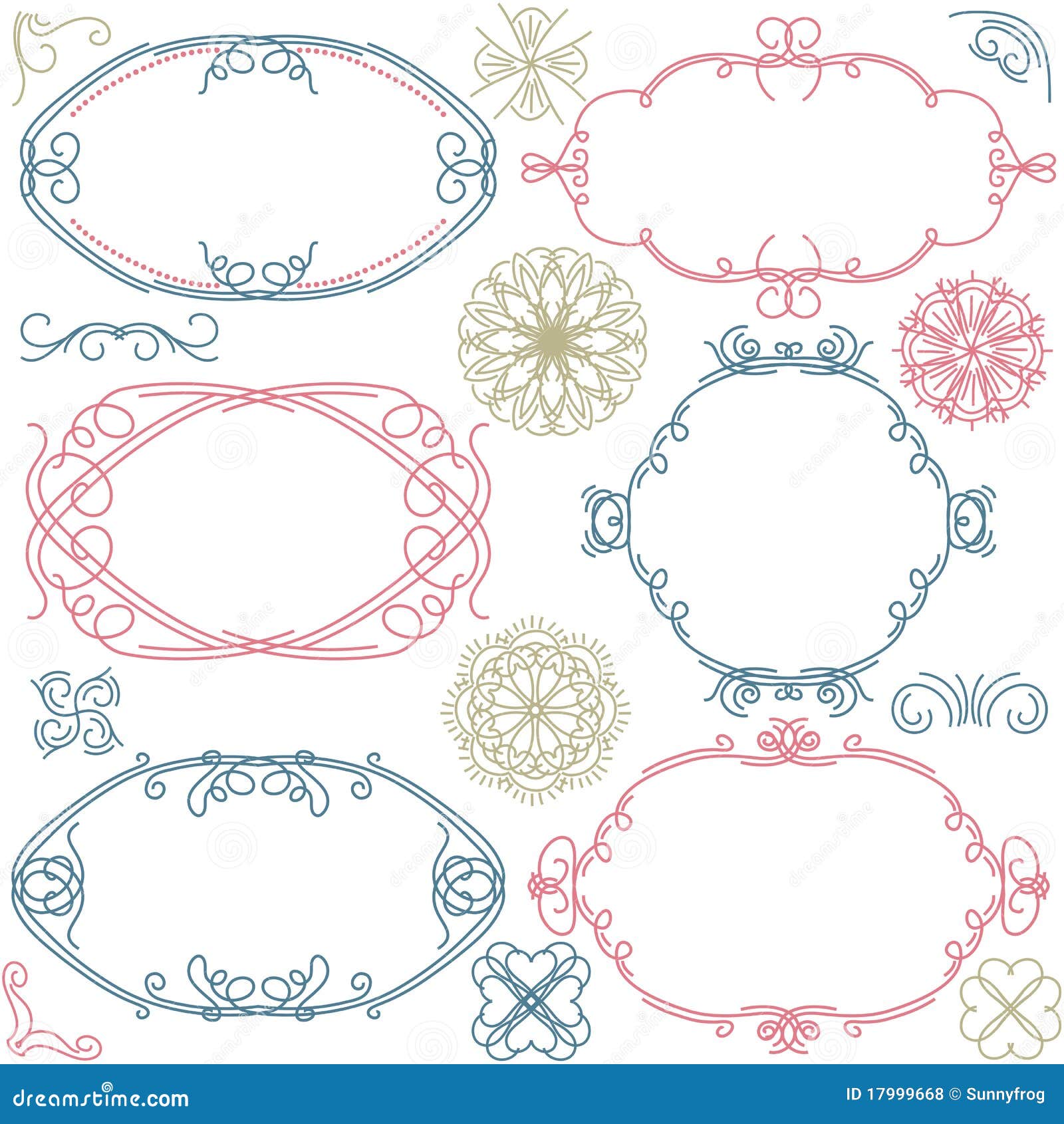Decorative elements, stock vector. Illustration of cartoon - 17999668