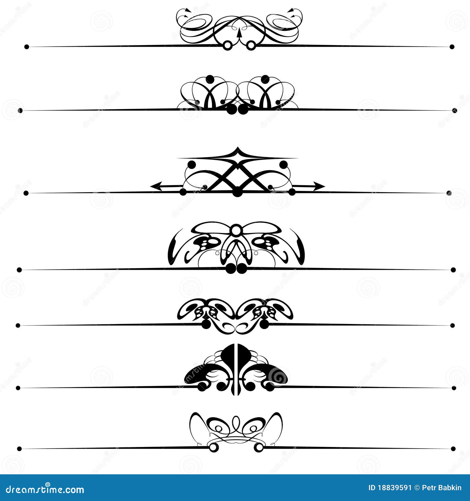 Decorative elements stock vector. Illustration of retro - 18839591