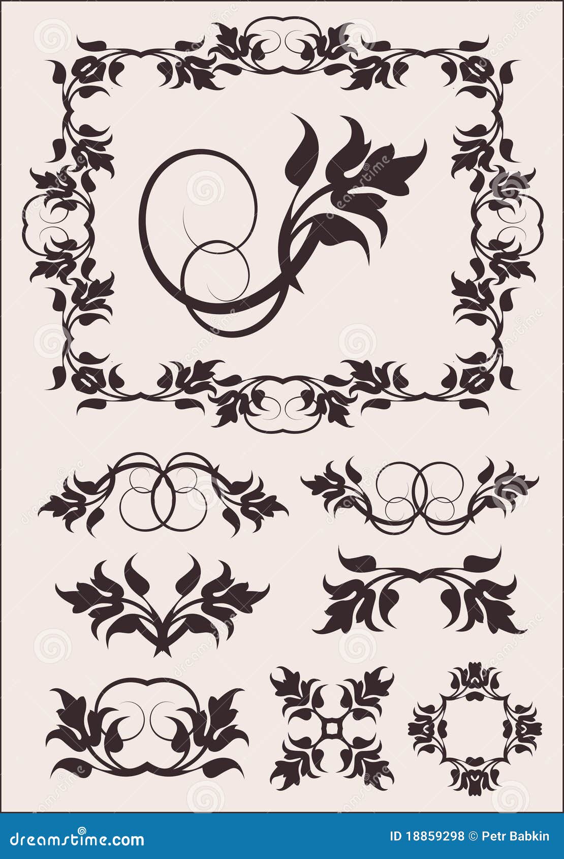 Decorative elements stock vector. Illustration of pattern - 18859298