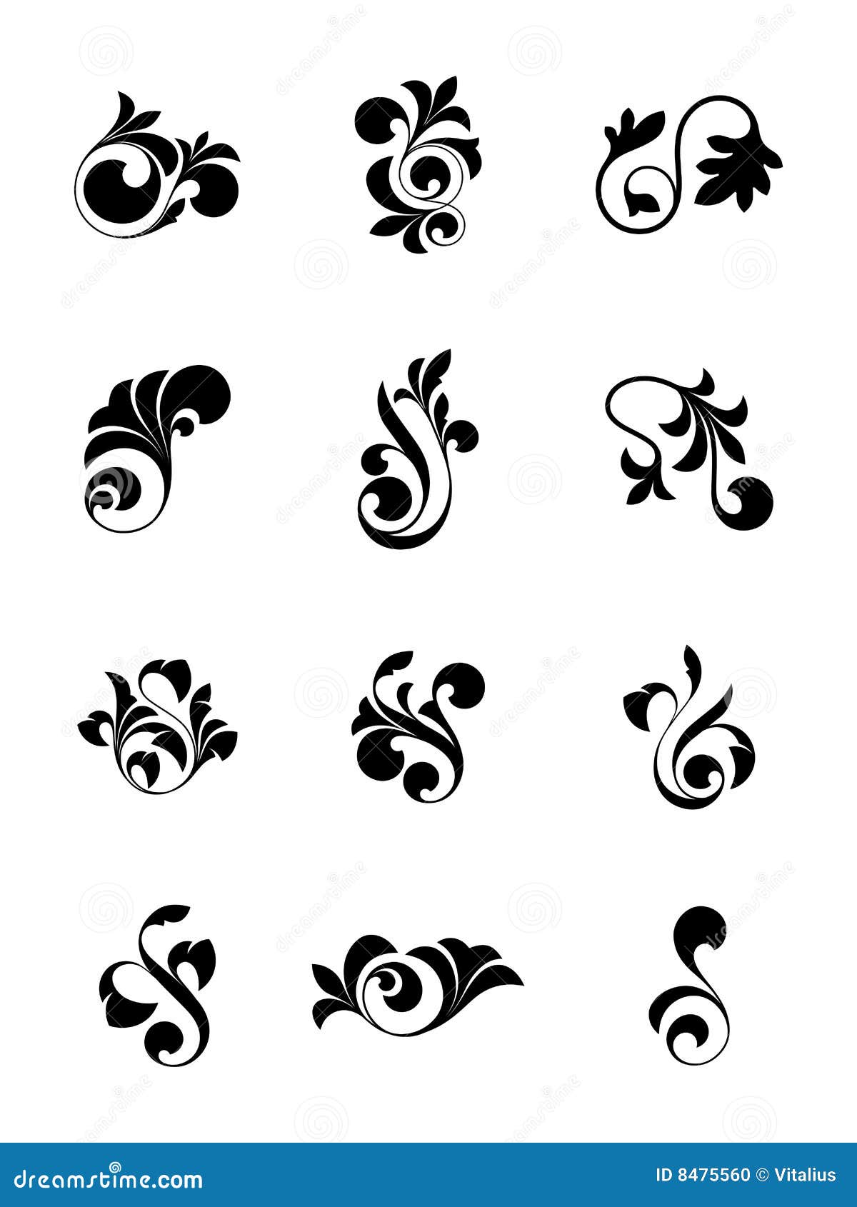 Decorative elements stock vector. Illustration of abstract - 8475560