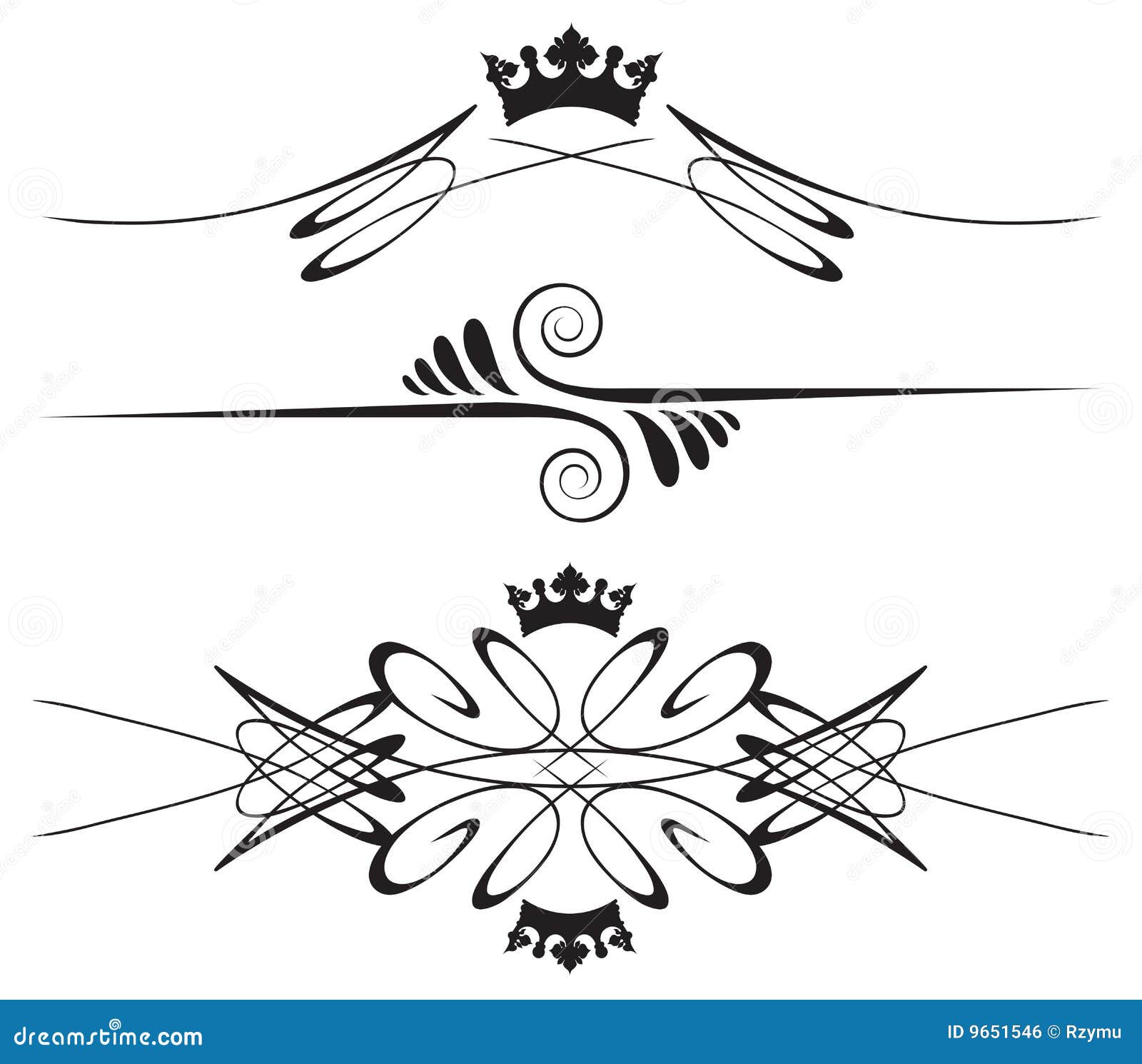 Decorative elements stock vector. Illustration of border - 9651546