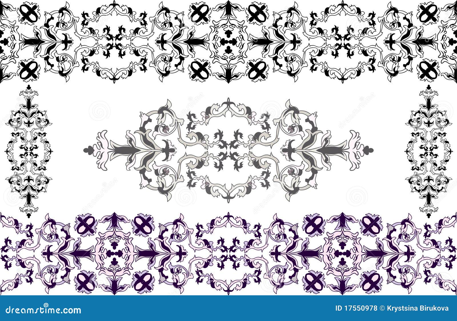 Decorative Elements in Baroque Style Stock Vector - Illustration of ...