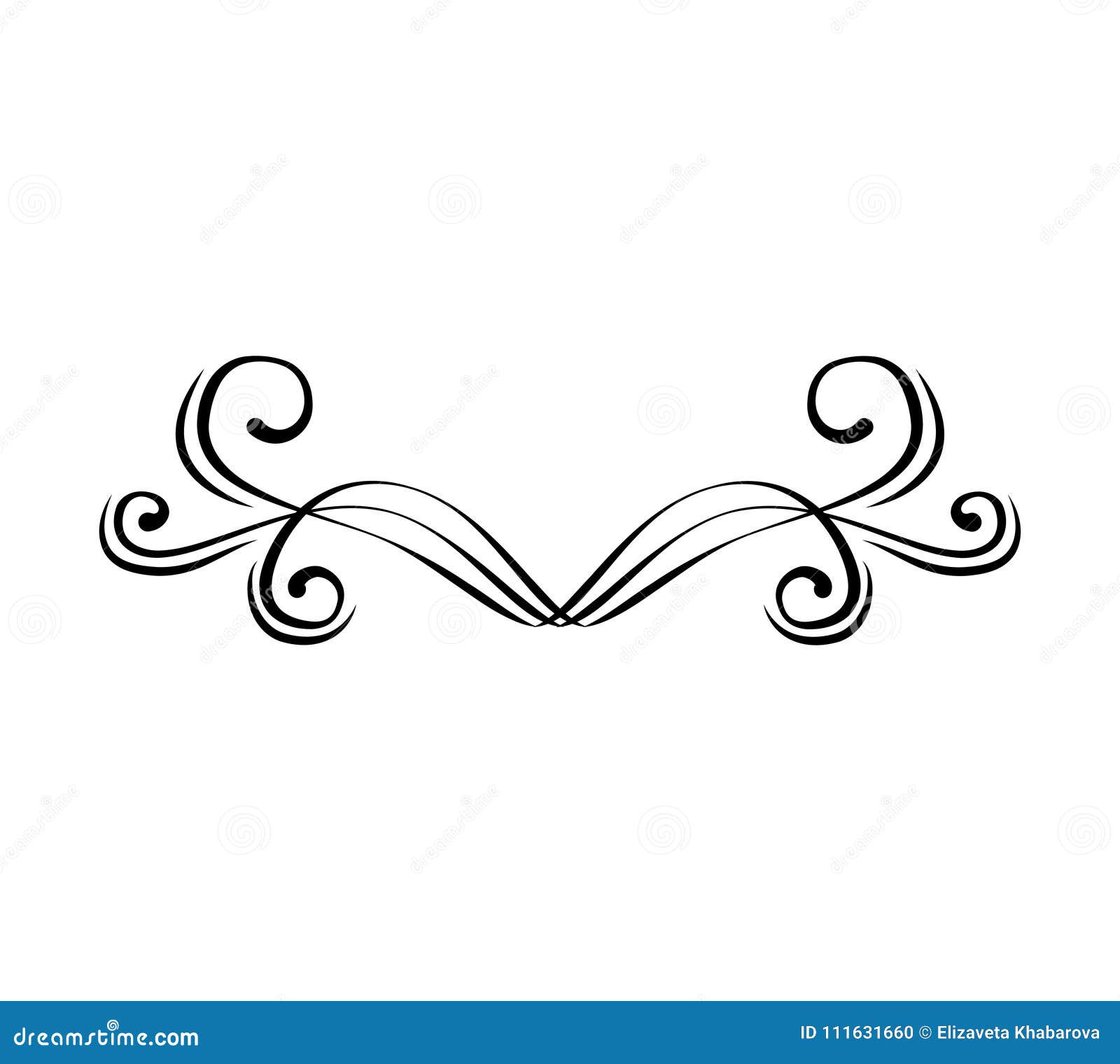 Decorative Elements, Border and Page Rule Frame. Filigree Flourish ...