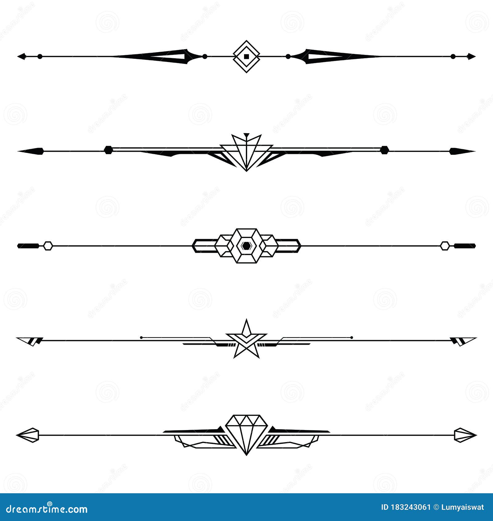 Decorative Elements, Border and Page Rules Stock Vector - Illustration ...