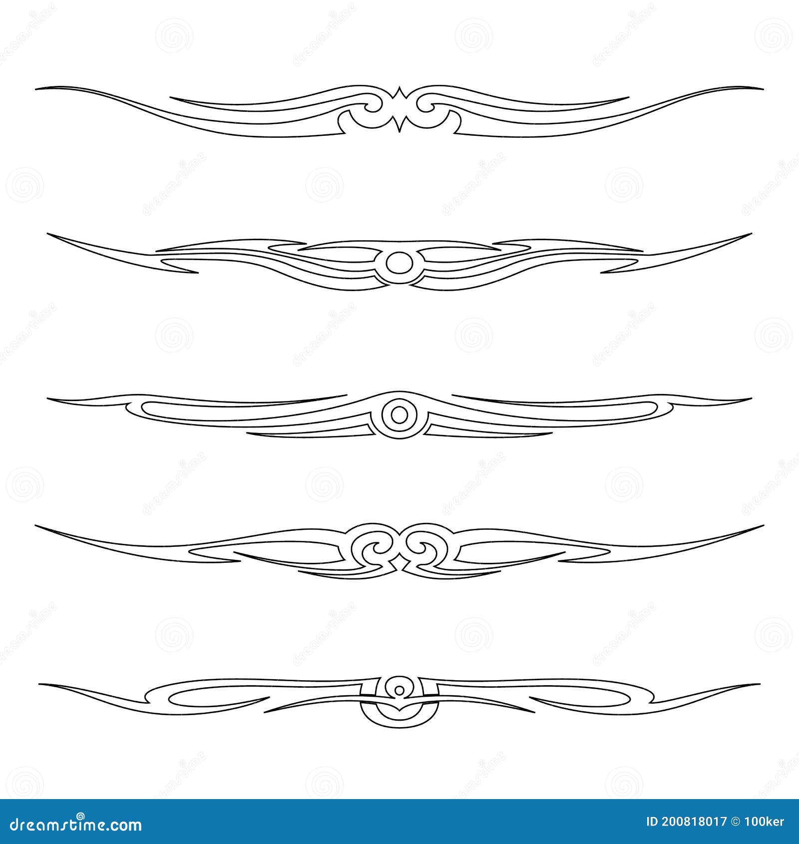 Decorative Elements, Border and Page Rules Stock Vector - Illustration ...