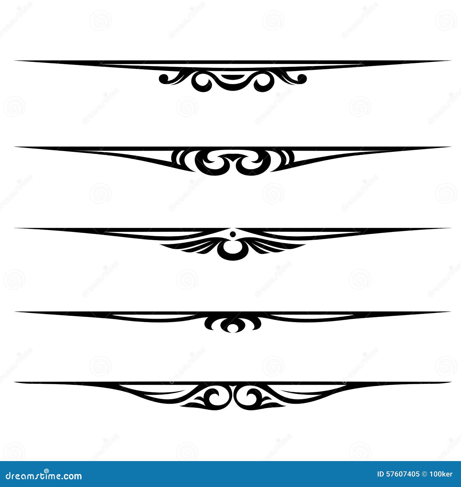 Decorative Elements, Border and Page Rules Stock Vector - Illustration ...