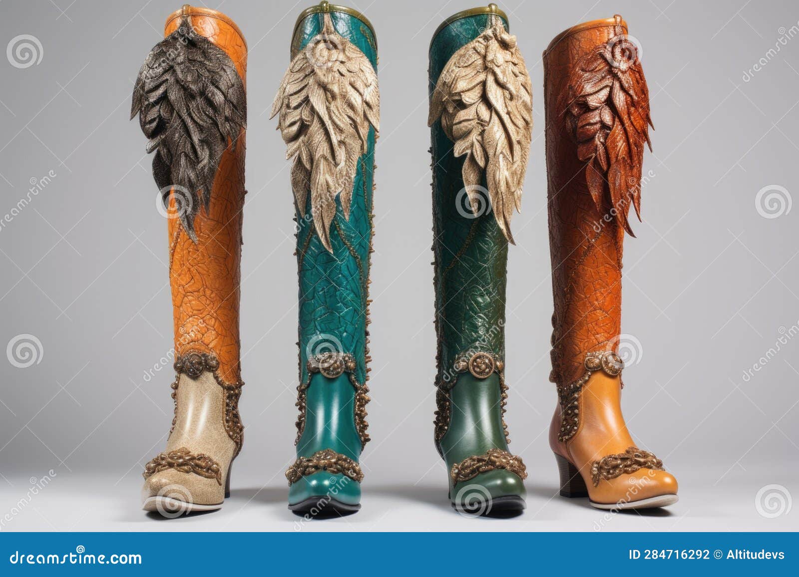 Decorative Elements for Custom Boots Stock Illustration - Illustration ...