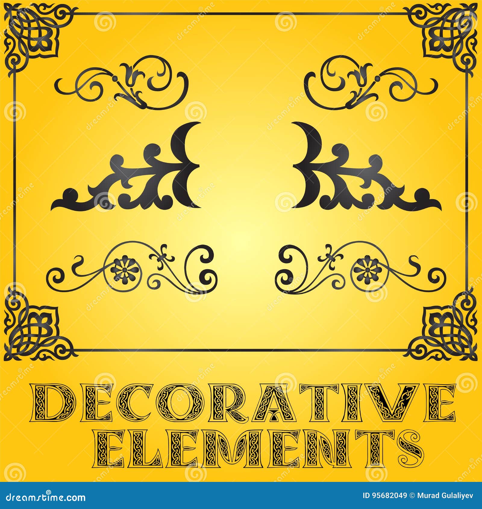 Decorative Elements for Designs Stock Vector - Illustration of flourish ...