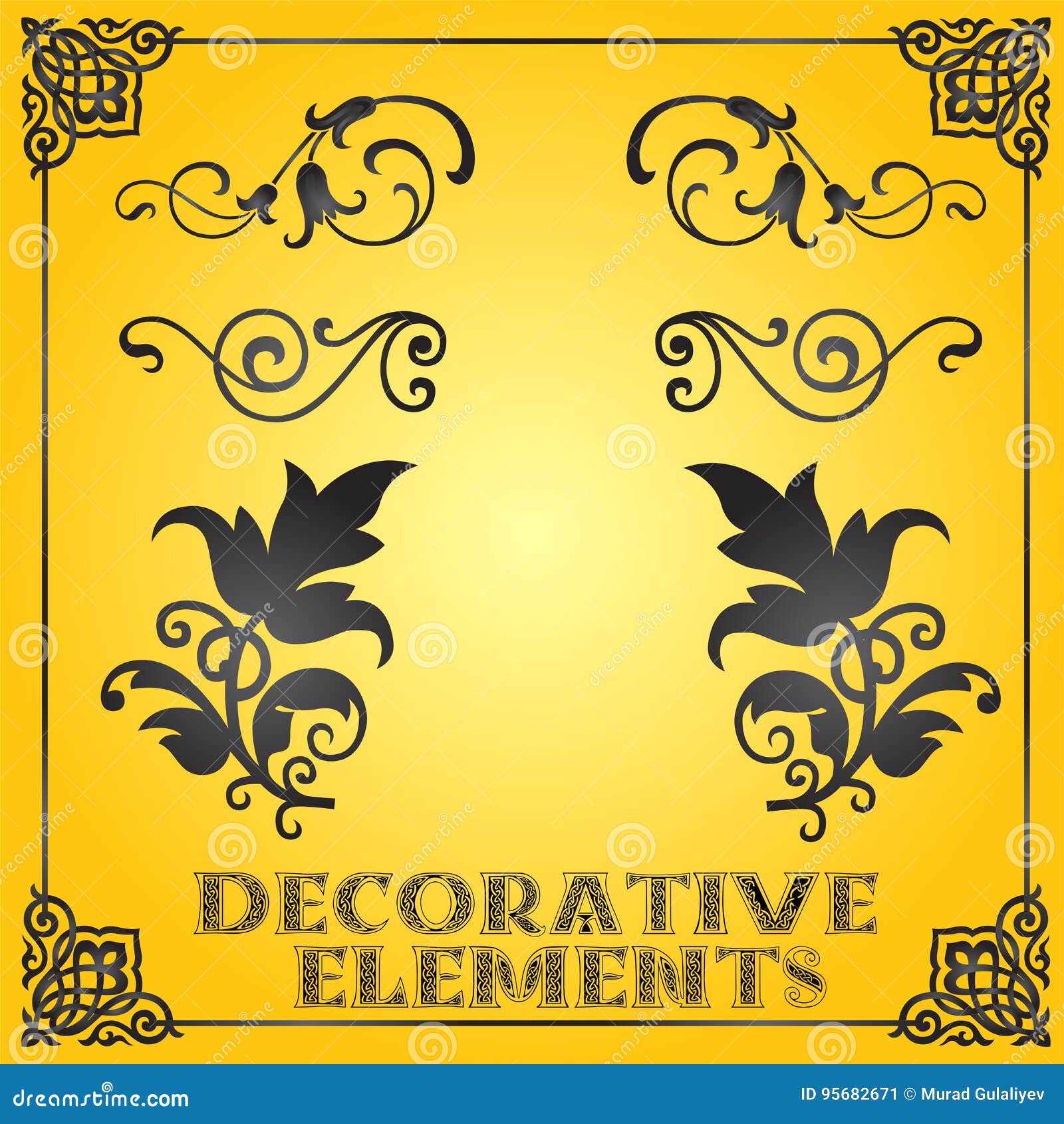 Decorative Elements for Designs Stock Illustration - Illustration of ...
