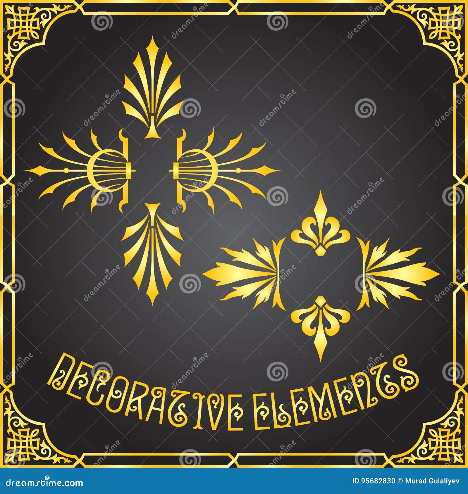 Decorative Elements for Designs Stock Illustration - Illustration of ...