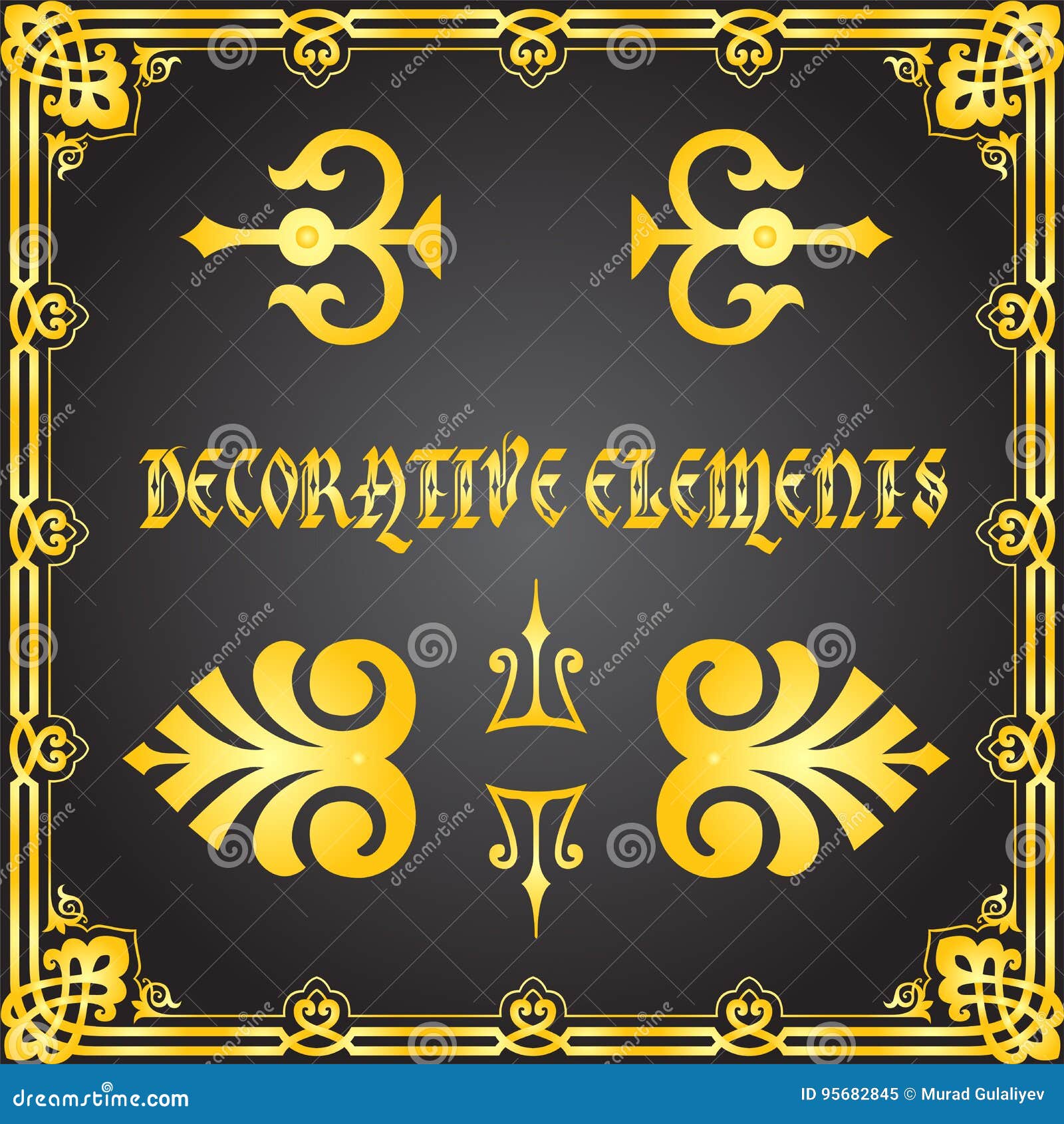 Decorative Elements for Designs Stock Illustration - Illustration of ...