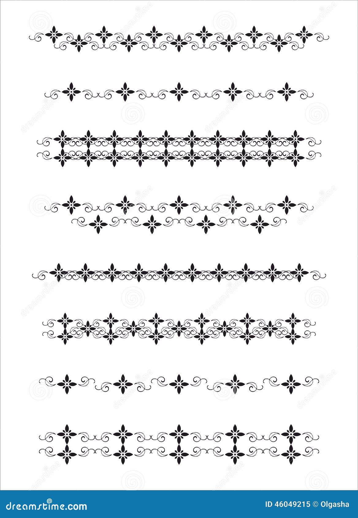 Decorative Elements Flower Line Stock Vector - Illustration of book ...