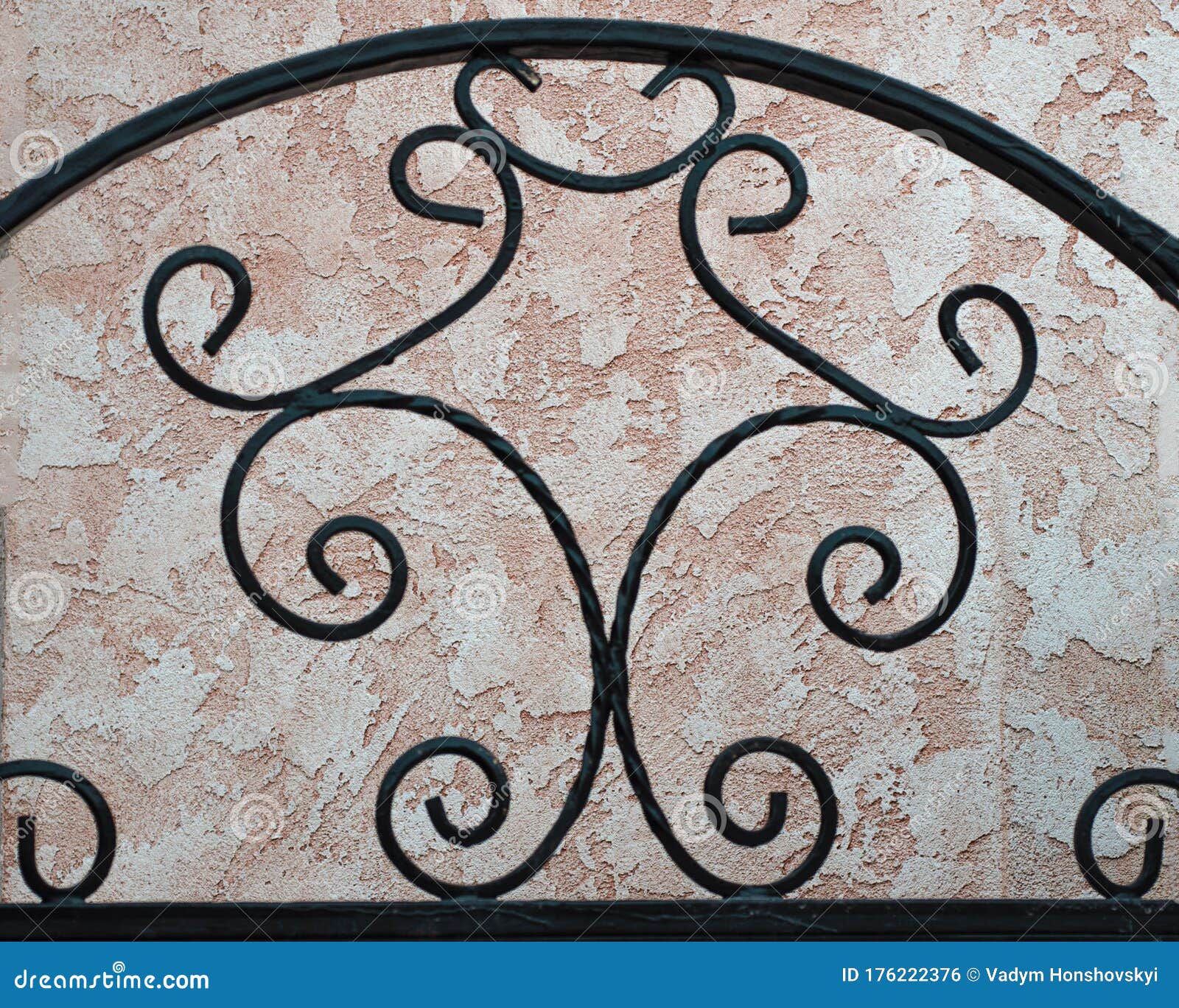 Decorative Elements of Forged Fencing Stock Photo - Image of color ...