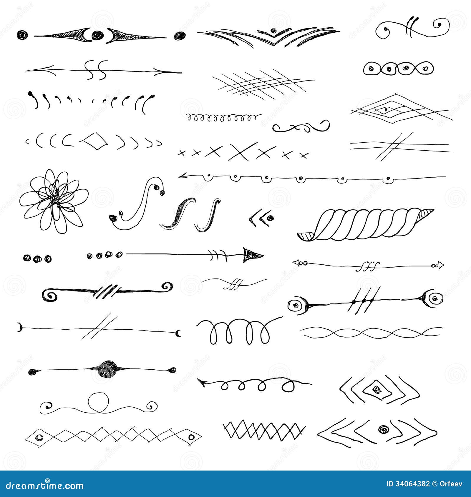 Decorative elements stock vector. Illustration of classic - 34064382