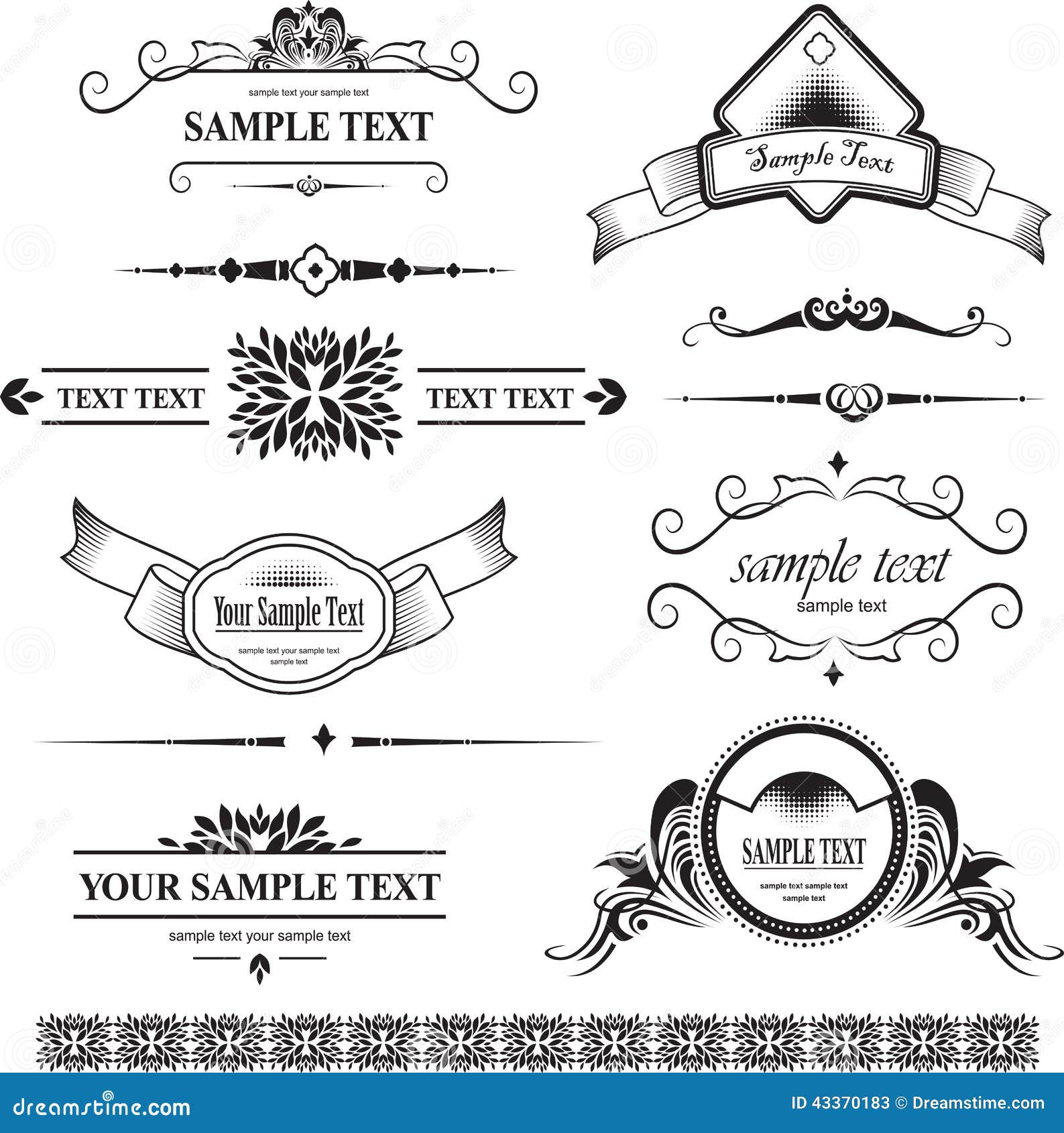 Decorative Elements - Retro Vintage Style Stock Vector - Illustration ...