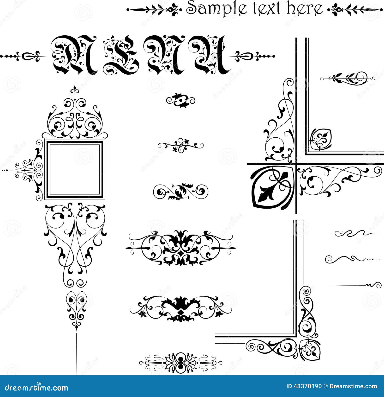 Decorative Elements - Retro Vintage Style Stock Vector - Illustration ...