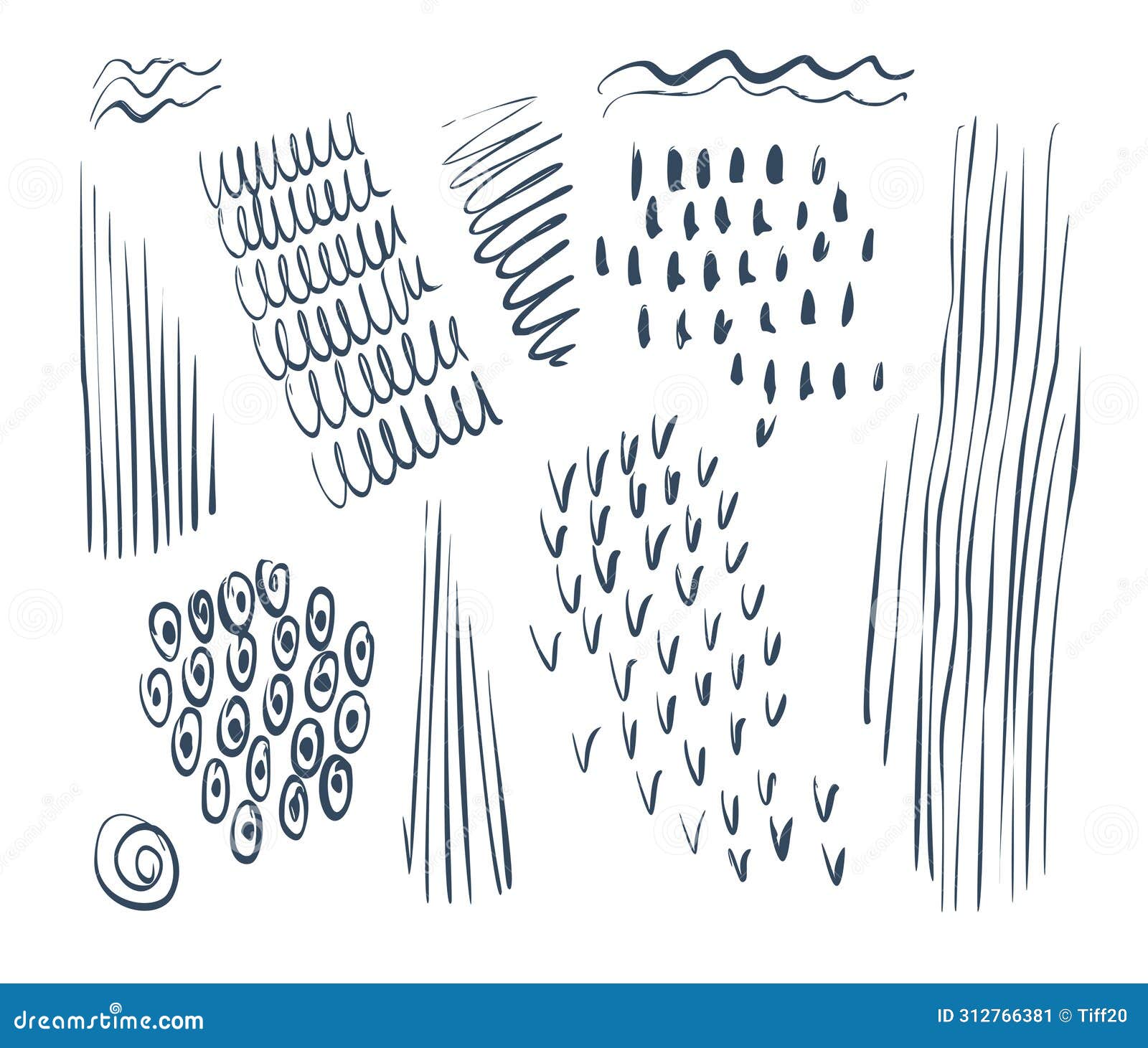Decorative Elements. Scribble in the Doodle Style. Vector Illustration ...