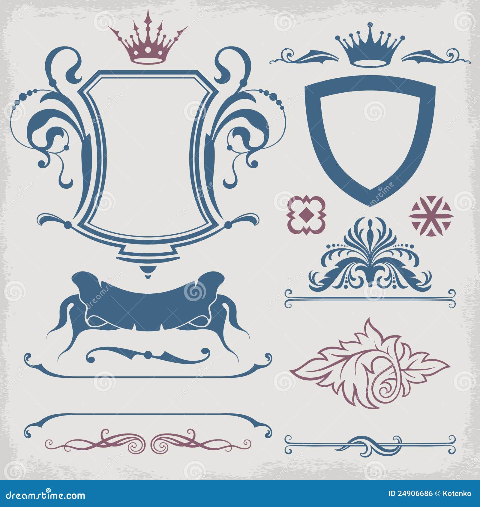 Decorative Elements for Text Stock Vector - Illustration of document ...