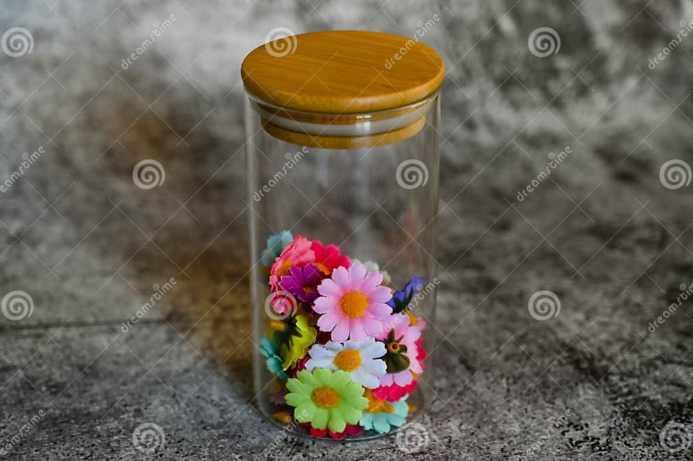 Decorative Elements for Various Festive Events are in Glass Jars Stock ...