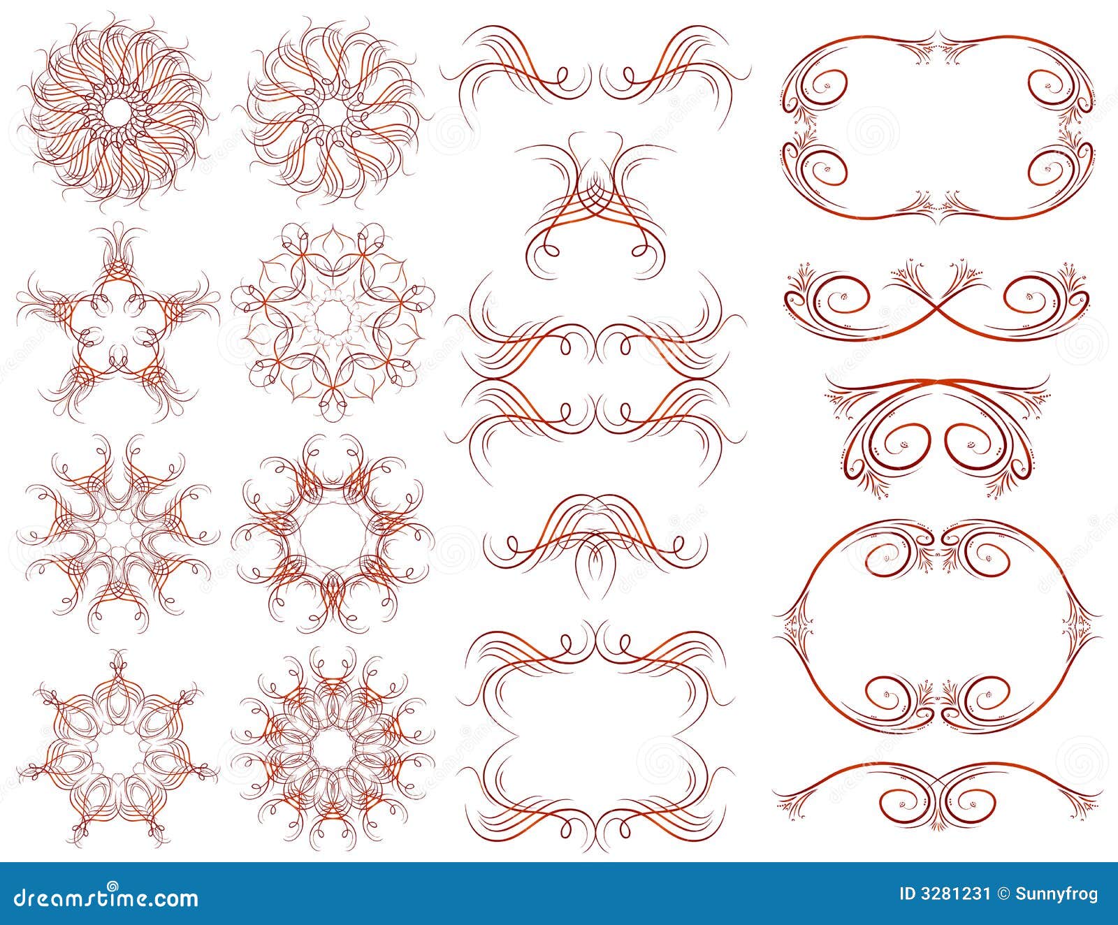 Decorative Elements, Vector Stock Vector - Illustration of curve, paint ...