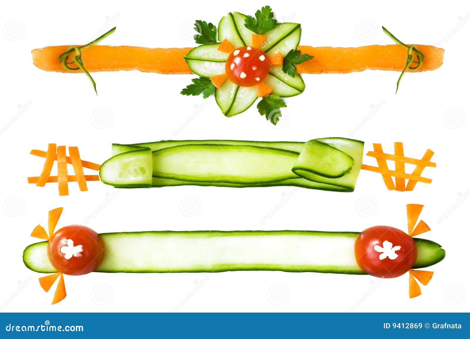 Decorative Elements from Vegetables Stock Image - Image of menu ...