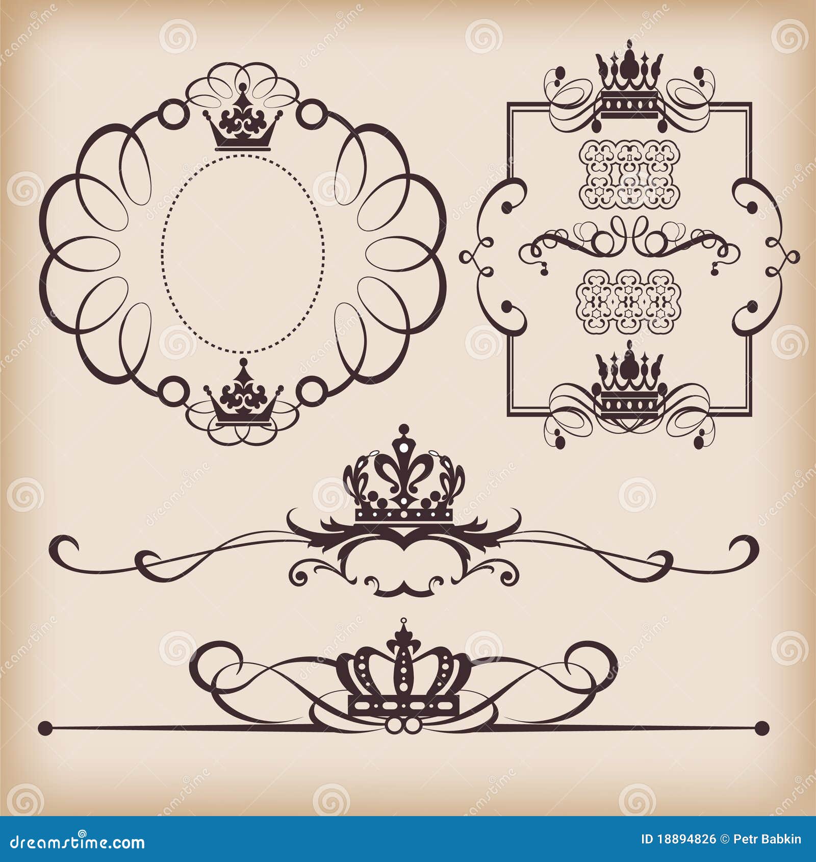 Decorative Elements . Vintage Stock Vector - Illustration of decoration ...