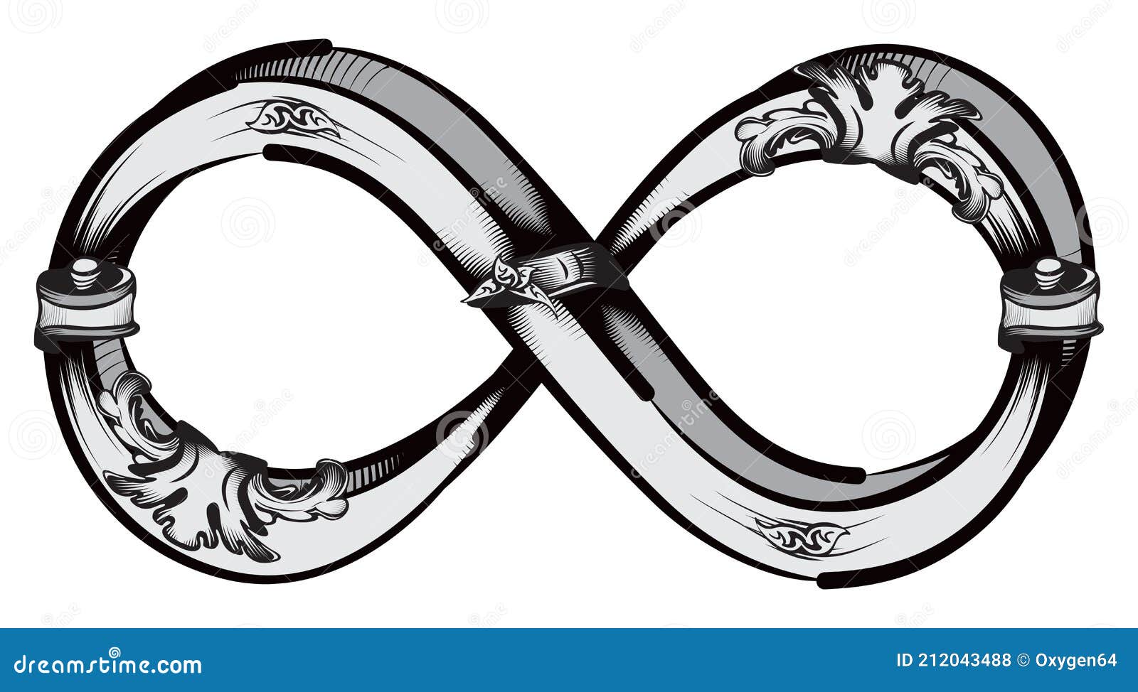 Decorative endless symbol stock vector. Illustration of endless - 212043488