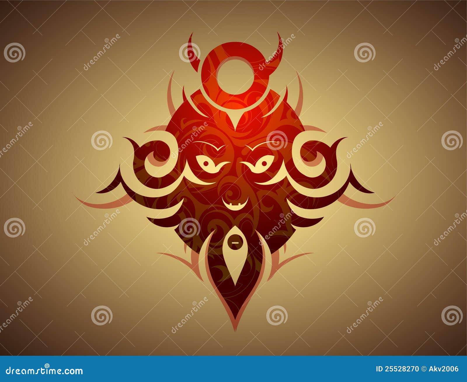 Evil Mask Vector Illustration | CartoonDealer.com #44772392