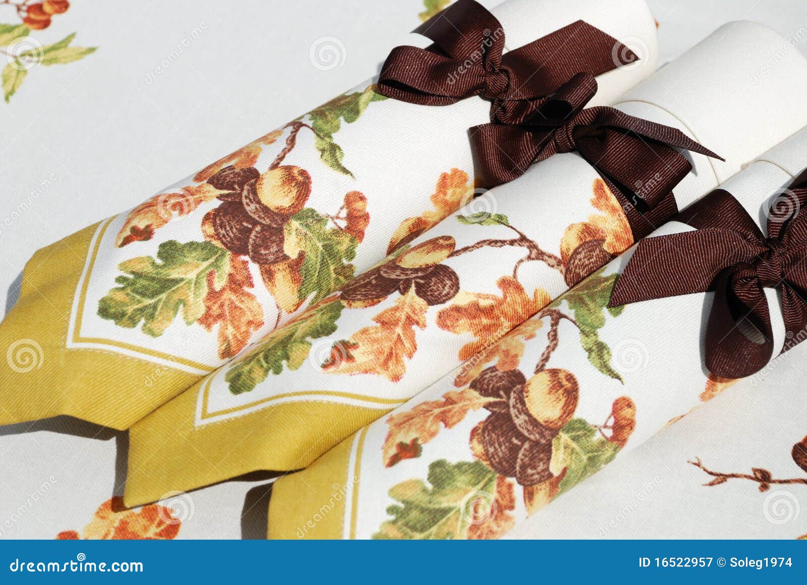 Decorative Fabric Napkins for Table Stock Image - Image of elegant ...