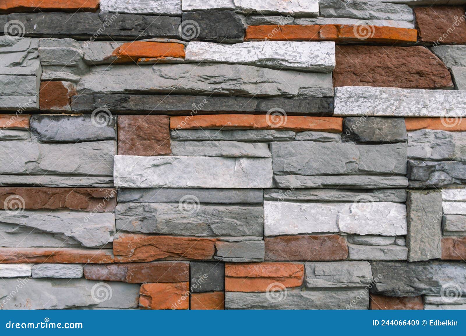 Decorative Facing Tiles of the Facade of the Building Stock Image ...
