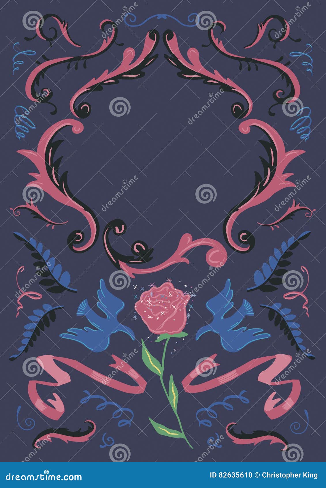 Decorative Fairy Tale Frame Stock Vector - Illustration of swirls ...