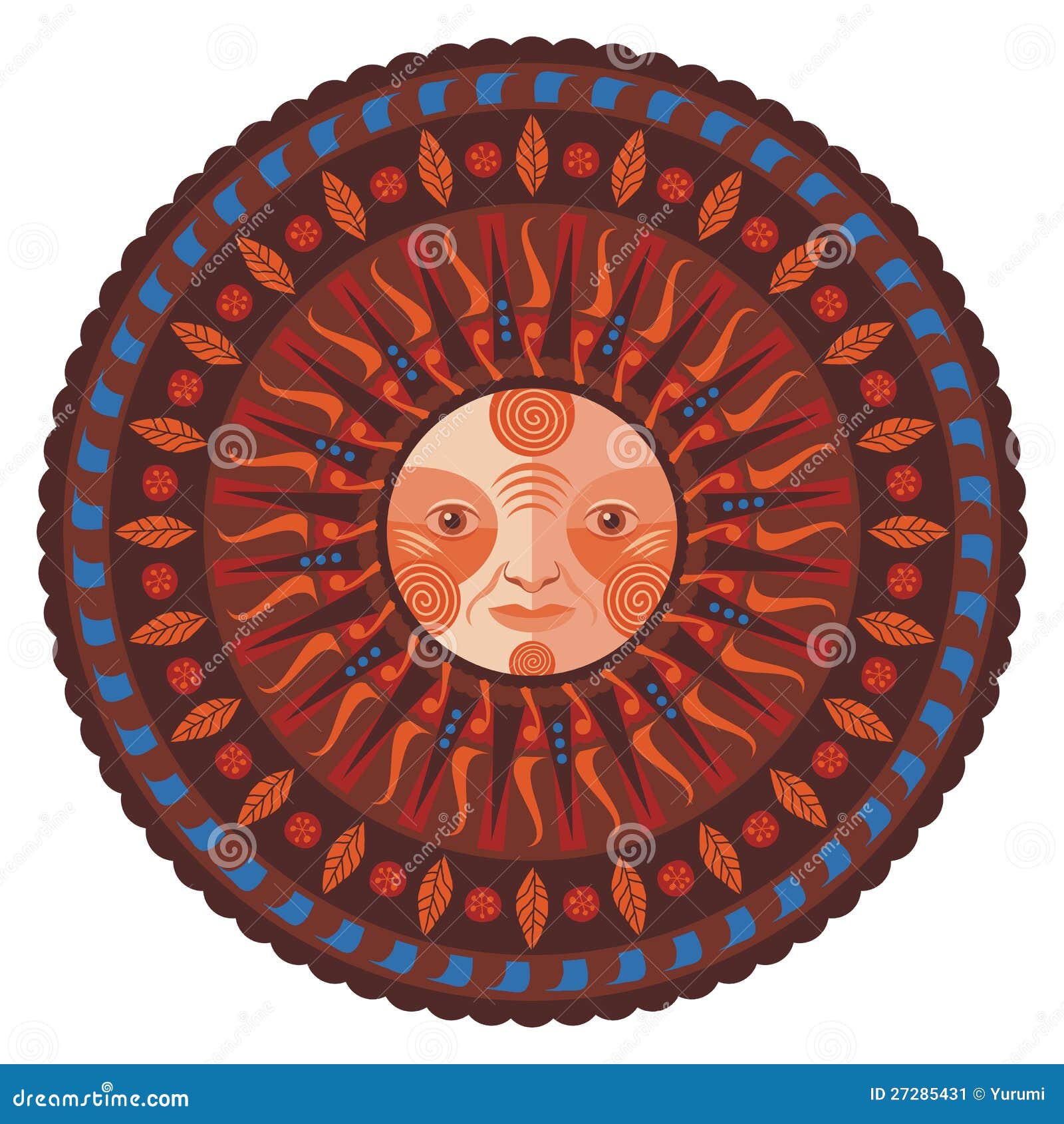 Decorative Fall Mandala stock vector. Illustration of season - 27285431