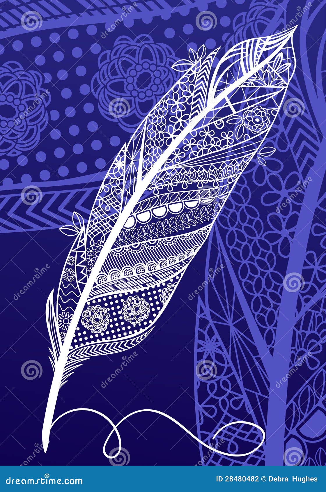 Decorative feather stock vector. Illustration of imagine - 28480482