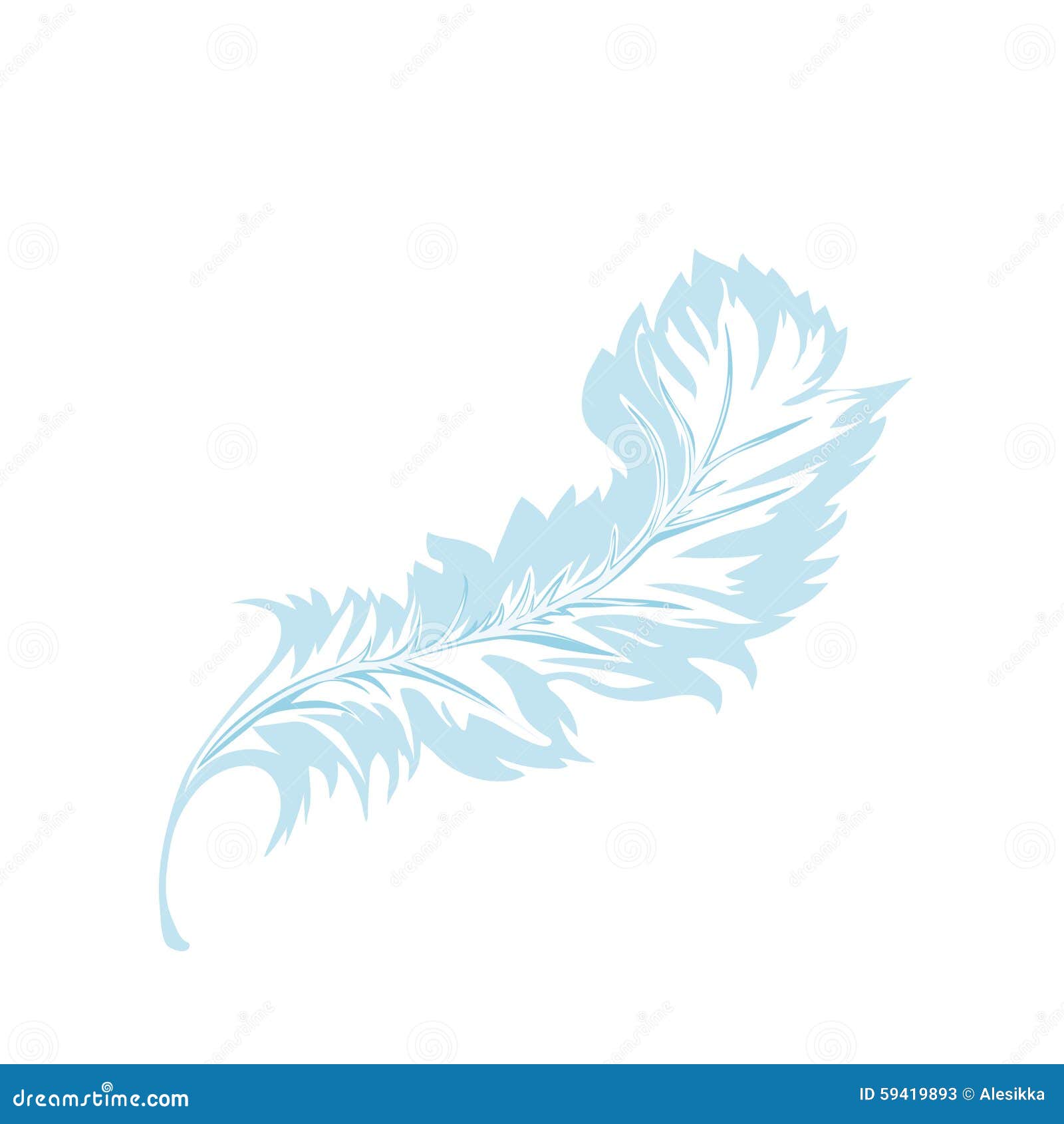 Decorative Feather stock vector. Illustration of drawing - 59419893