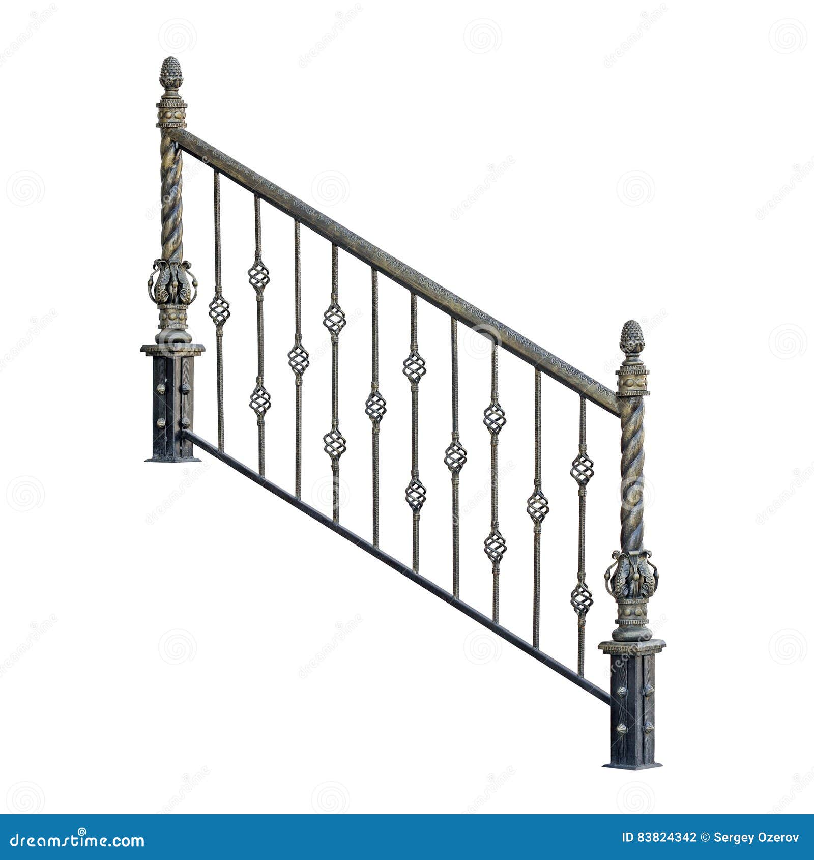 Decorative fence, railing. stock photo. Image of background - 83824342