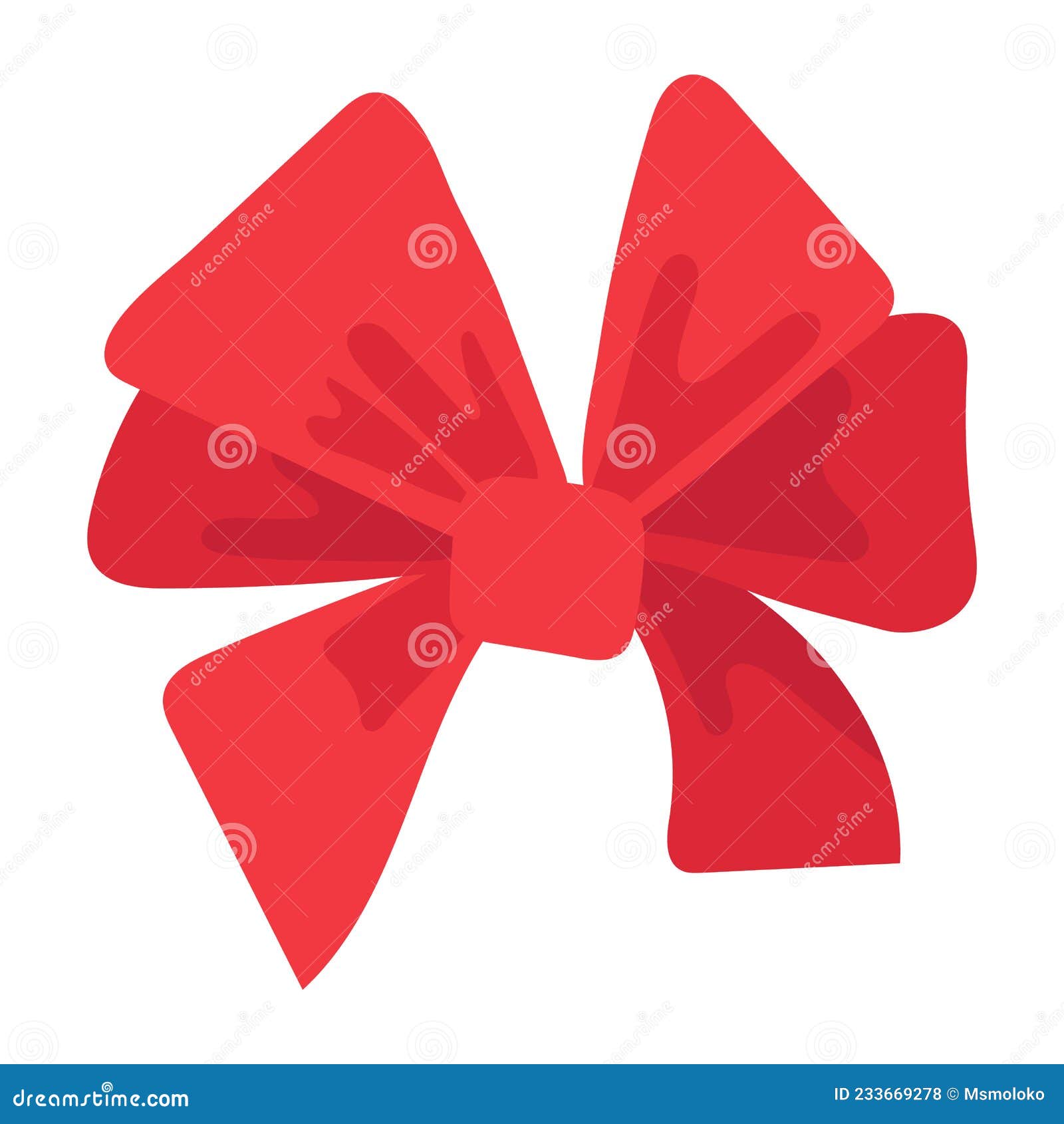 Decorative Festive Ribbon Bow Illustration. Stock Vector - Illustration ...