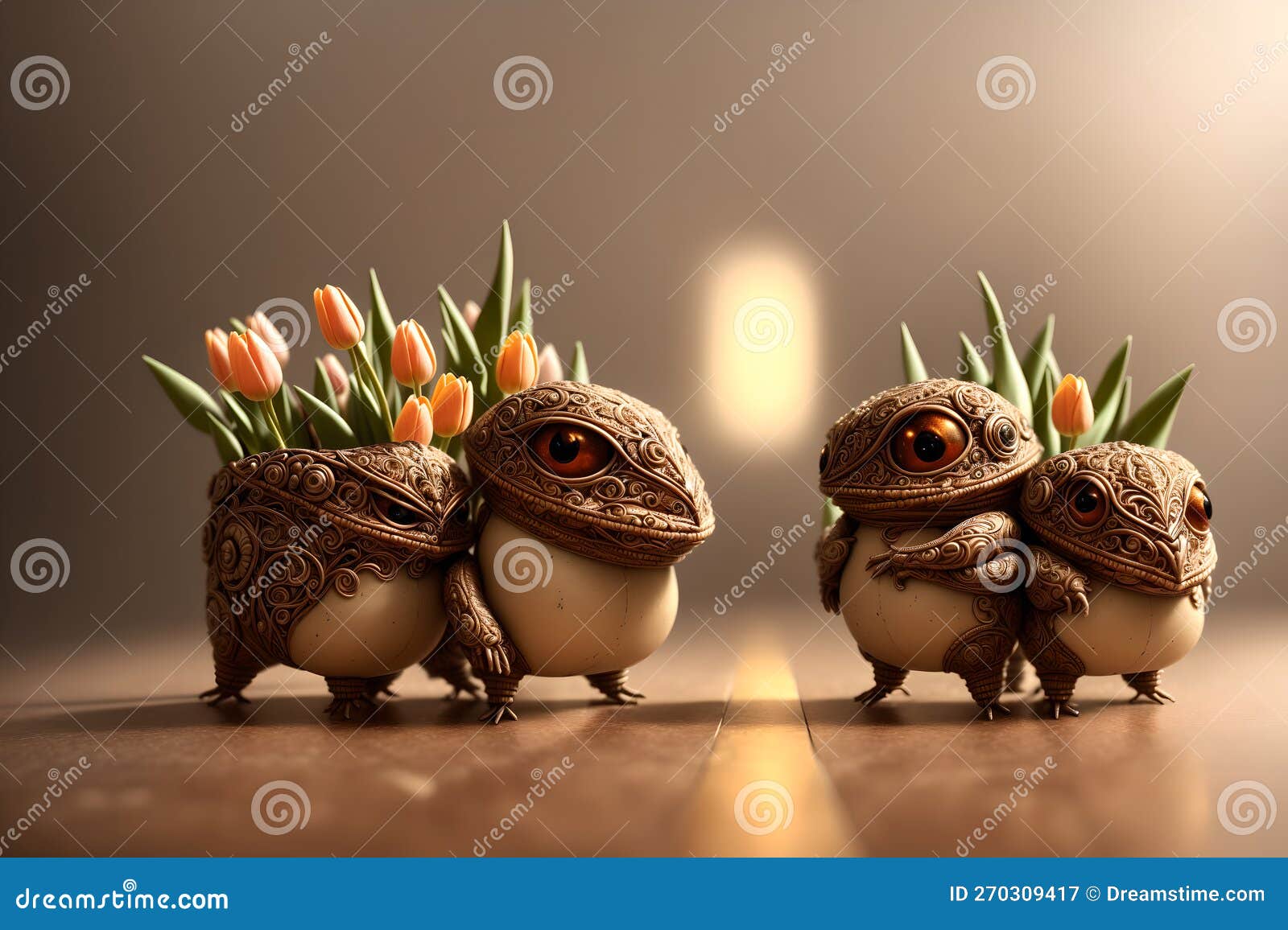 Decorative Figures of Strange Creatures, Cute and Weird at the Same ...