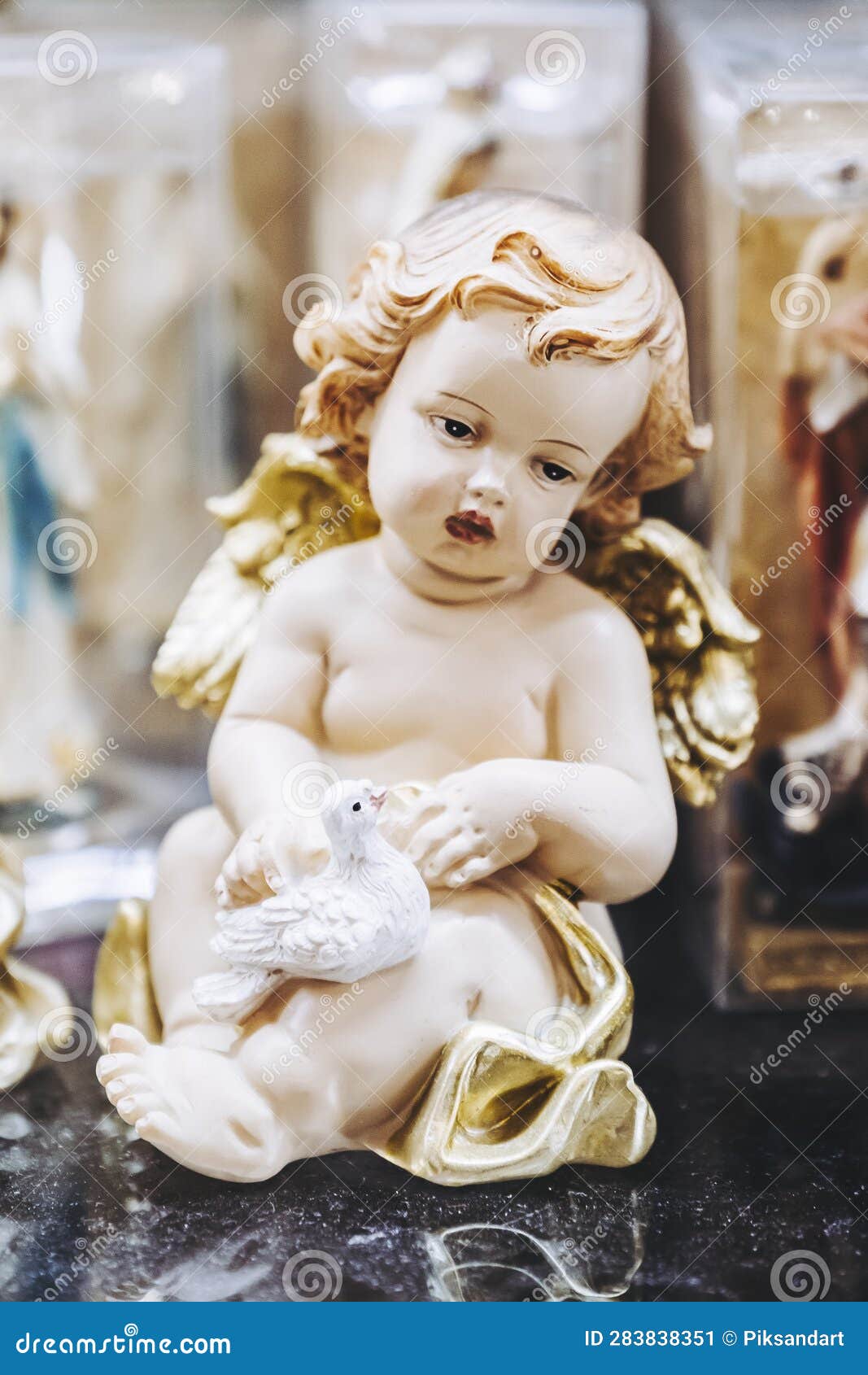 Decorative Figurine of a Cute Angel Stock Image - Image of sculpt ...