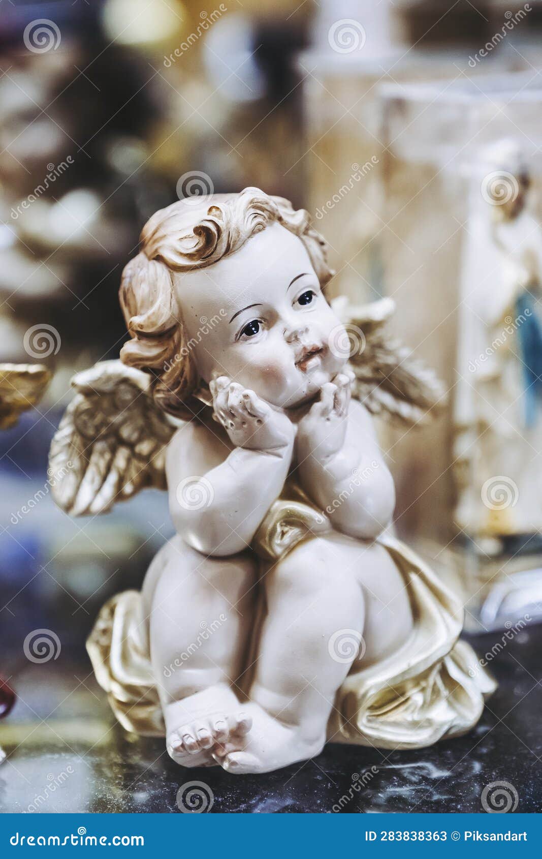 Decorative Figurine of a Cute Angel Stock Image - Image of statue ...