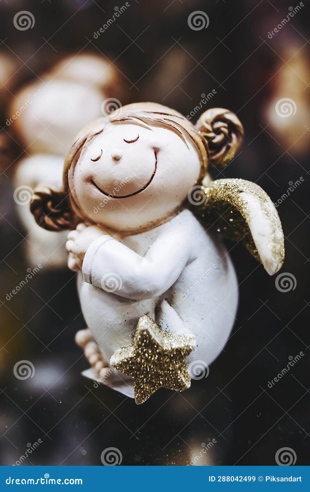 Decorative Figurine of a Cute Cherub Angel Stock Image - Image of ...