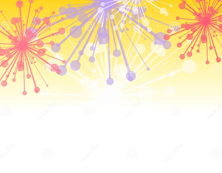 Decorative Fireworks Border Stock Illustration - Illustration of ...