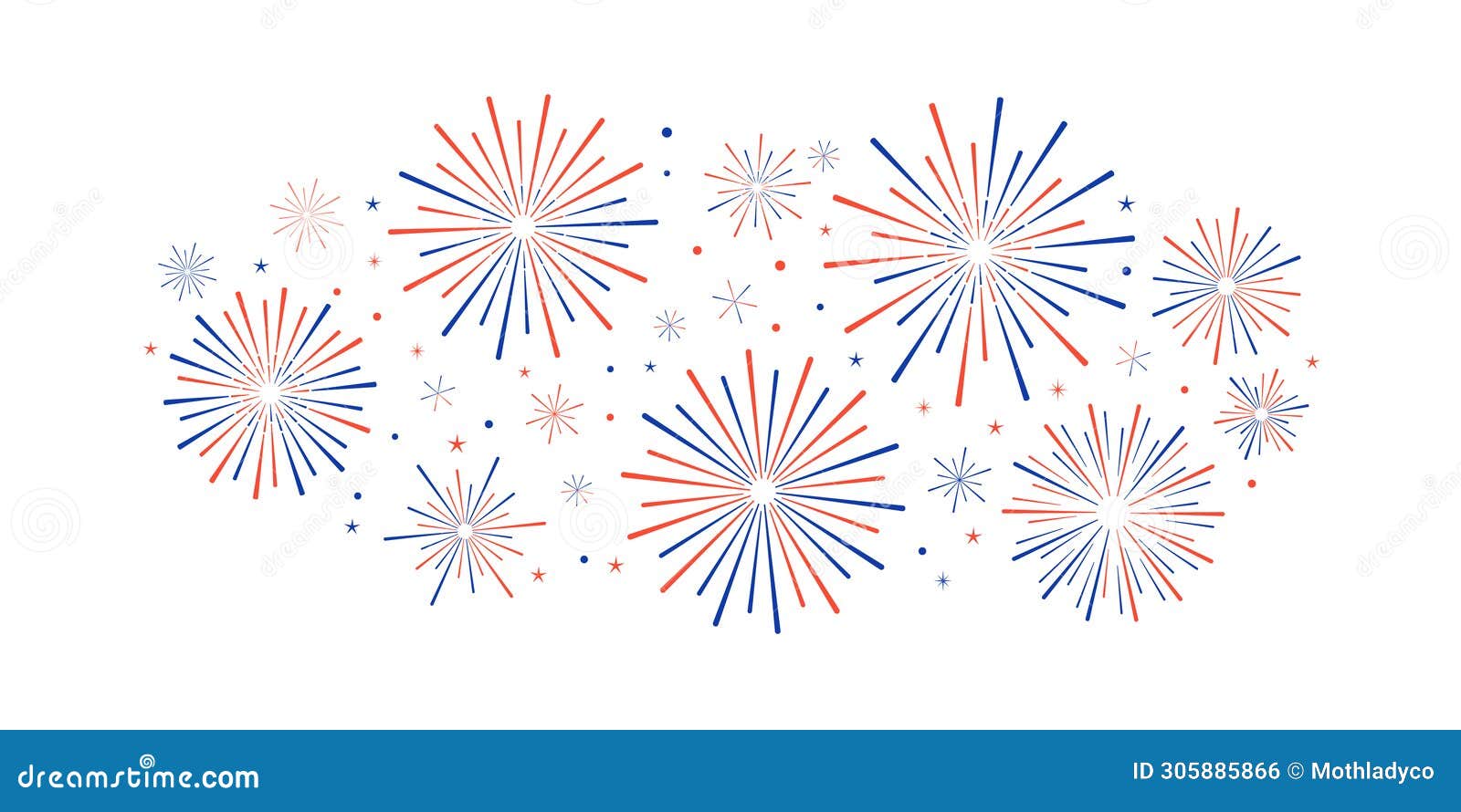 Decorative Fireworks Explosion Vector Clip Art Isolated, Festive ...