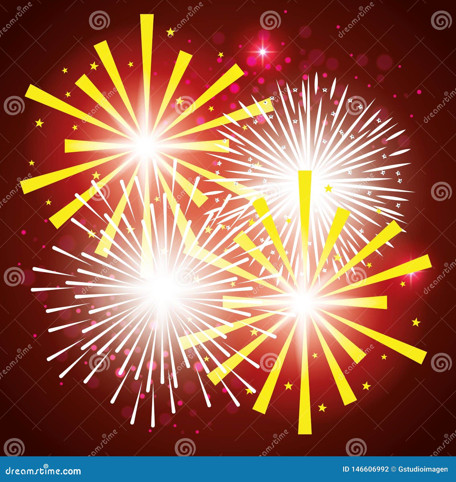 Decorative Fireworks Border Stock Image | CartoonDealer.com #5667343