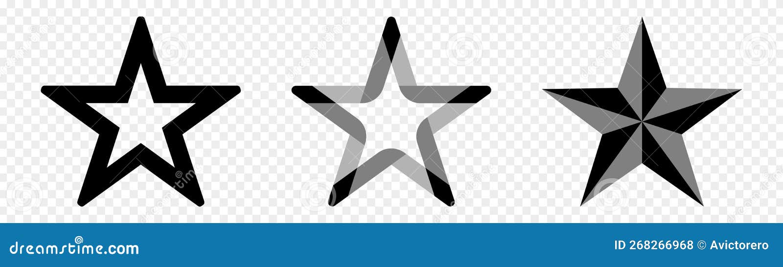 Decorative Five Pointed Star Icon Set Stock Vector - Illustration of ...