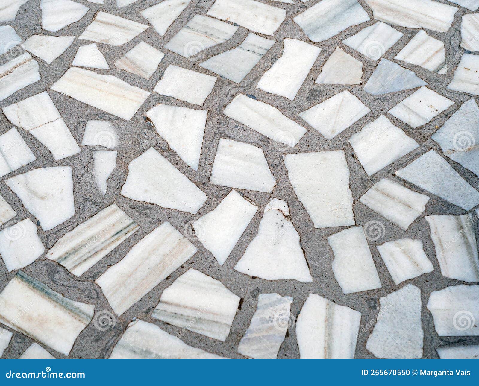 Decorative Floor Made with Broken Marble Pieces Stock Photo - Image of ...