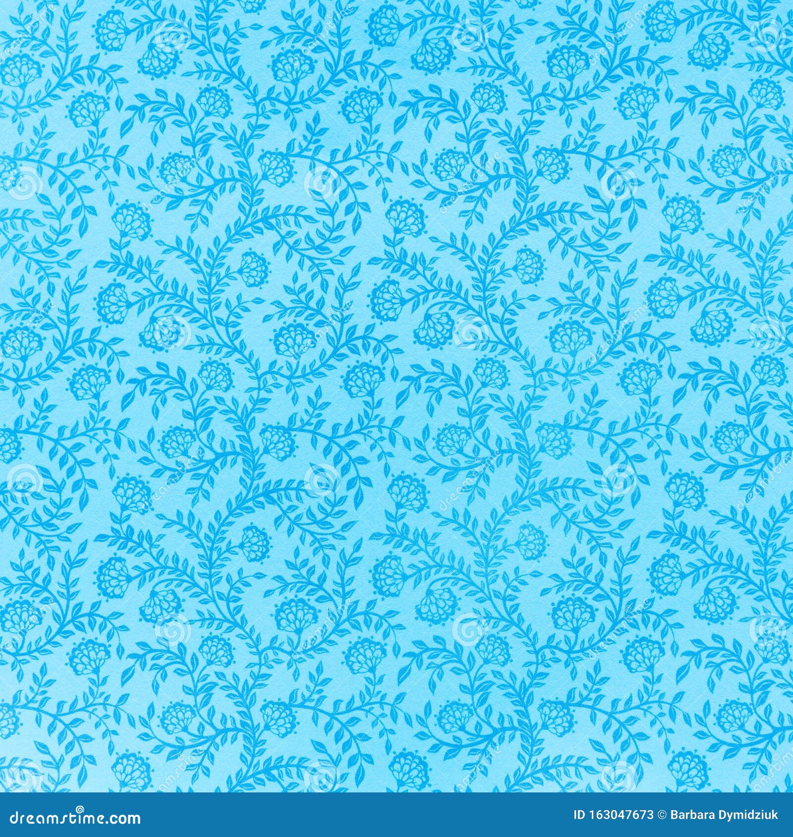 Decorative Floral Blue Pattern Stock Image - Image of blue, abstraction ...
